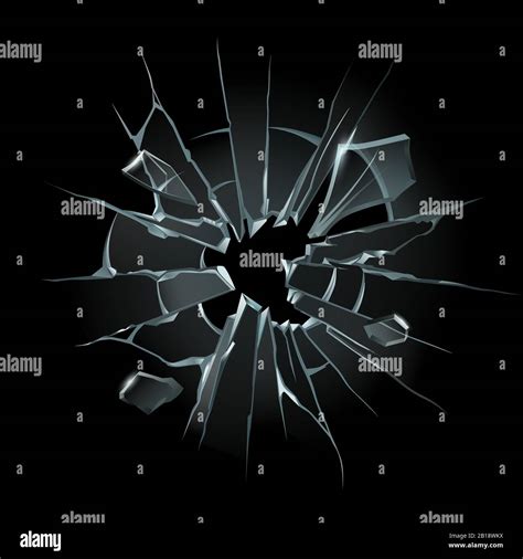 Broken Window Glass Broken Windshield Shattered Glass Or Crack