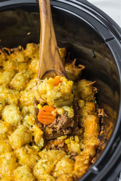 Shepherds Pie Tater Tot Casserole The Magical Slow Cooker