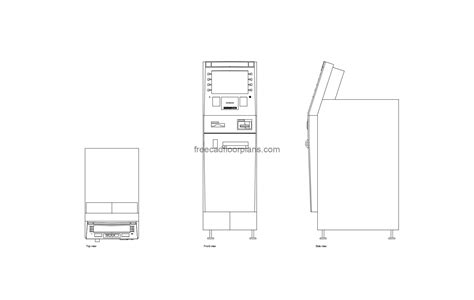 Bank Atm Machine Free Cad Drawings