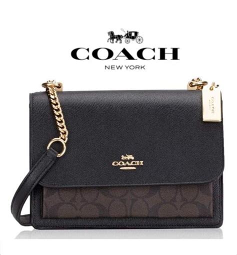 New Coach Original Klare Crossbody In Signature Canvas Signature Dark Brown Black Collection For