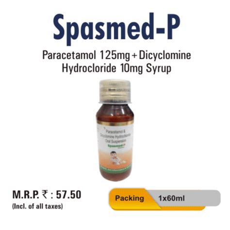 Spasmed P Syrup Elisa Biotech Pvt Ltd