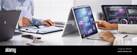 Data Analyst Using Data Analytics KPI Stock Photo Alamy