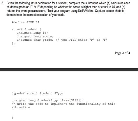 Solved Given The Following Struct Declaration For A Chegg