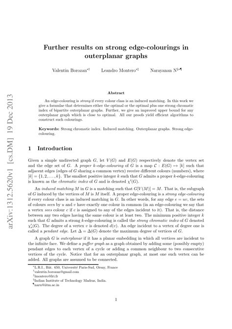 Pdf Further Results On Strong Edge Colourings In Outerplanar Graphs