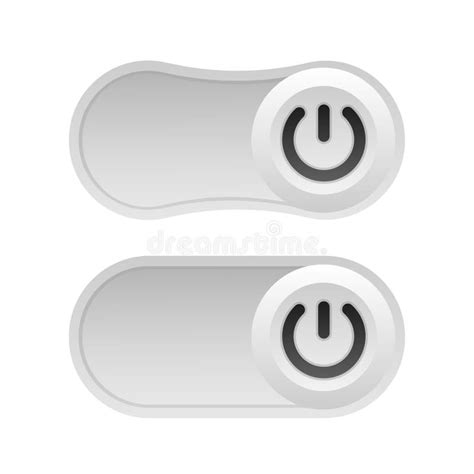 Toggle Switch Yes And No On White Background Stock Vector