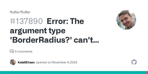 Error The Argument Type BorderRadius Can T Be Assigned To The