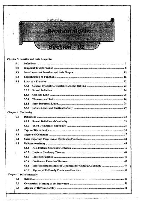 Real Analysis Complete Notes For Bs Mathematics Docsity