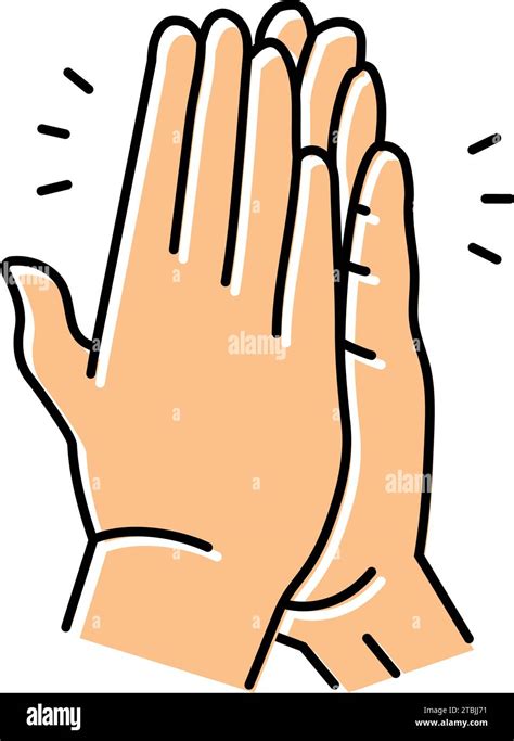 High Five Hands Color Icon Vector Illustration Stock Vector Image Art