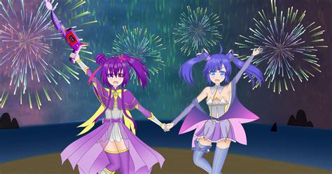 女の子 【鼠绘】暗影酱与夜语（ヤミちゃんと夜語ちゃん）【暗影计划】 Force影のイラスト Pixiv