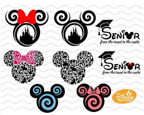 Disney Senior Svgmickey And Minnie Swirlydisney Castle Etsy Mickey