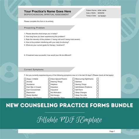 Counseling Forms Etsy