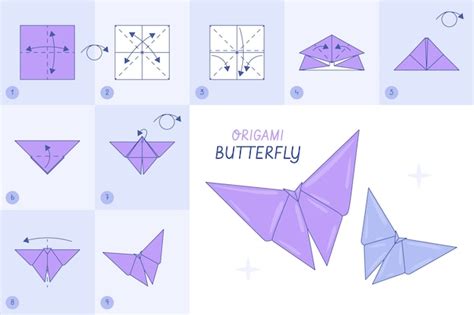 Free Vector Hand Drawn Origami Instructions Illustration