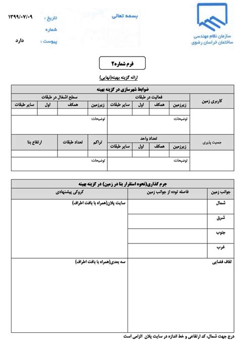 نمونه گزارش انطباق کاربری ساختمان · 🏢 اطمینان شرق