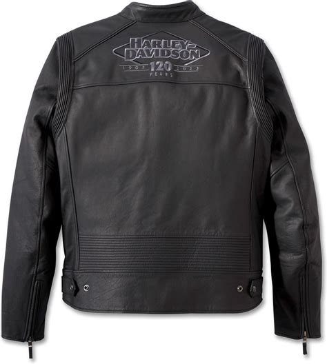 Harley Davidson Men S 120Th Anniversary Revelry Leather Jacket Black