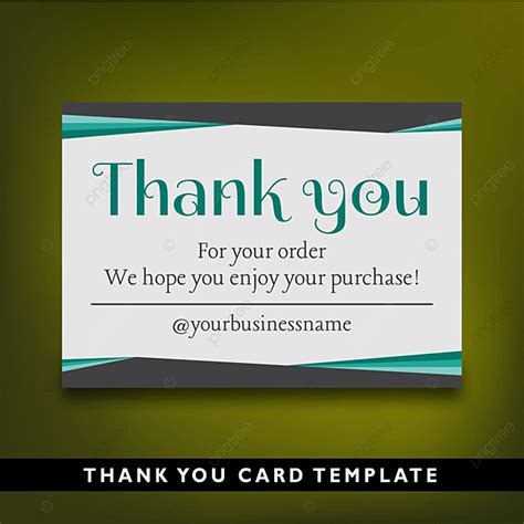 Thank You Card Template Design For Vol 32 Vector Template Download On