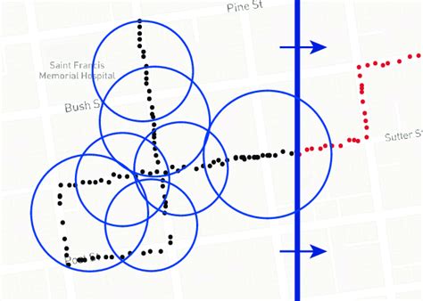 The Line Sweep Algorithm That Splits Data Collected During One Mapping