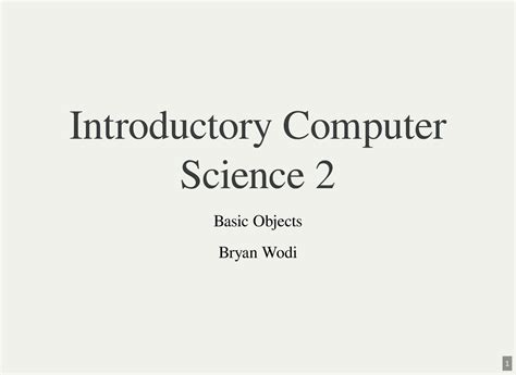 Index Comp 1020 Notes Introductory Computerintroductory Computer Science 2science 2 Basic