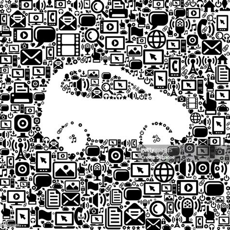 Car Internet Communication Technology Vector Icon Pattern High Res