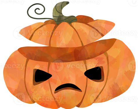 Watercolor Halloween Pumpkin Hand Draw 28149523 Png