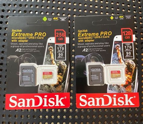 Thẻ Nhớ Microsdxc Sandisk Extreme V30 U3 4k A2 128gb 256gb Tốc độ đọc