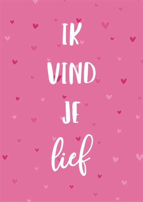 Valentijnskaart Ik Vind Je Lief Hartjes Kaartje2go
