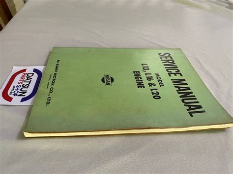 Nissan Datsun L13 L16 And L20 Engine Service Manual Used Book Datsun
