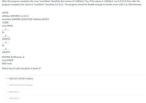 Solved After The Program Completes The Array NewValue Chegg