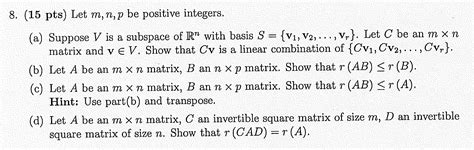 solved 8 15 pts let m n p be positive integers a