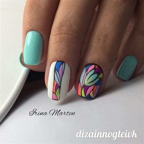 Бирюзовый маникюр - 150 фото ногтей гель-лаком | Nails, Pretty nails ...