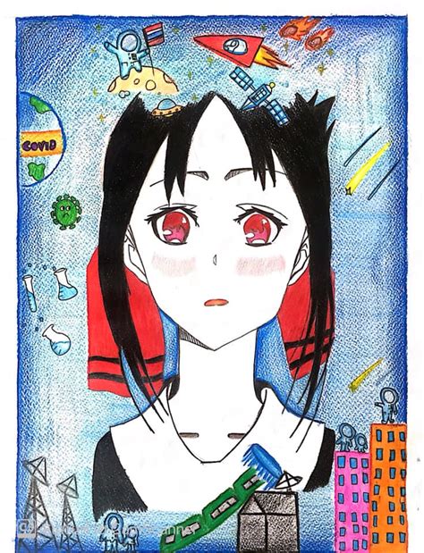 ผลงานการประกวดวาดภาพวันวิทยาศาสตร์แห่งชาติ ในหัวข้อ วิทยาศาสตร์วิถีใหม่