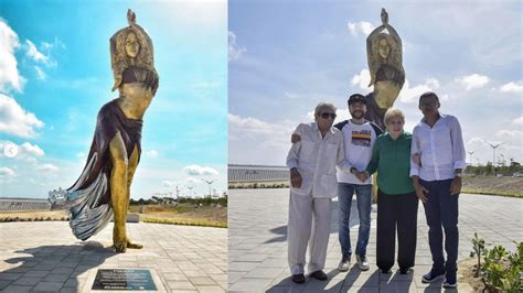 Barranquilla Rinde Un Homenaje A Shakira Con Una Estatua De Bronce De