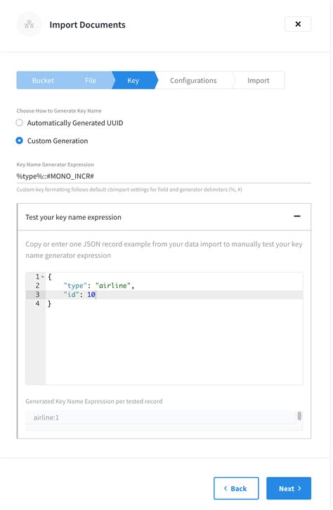 Import Data Couchbase Docs