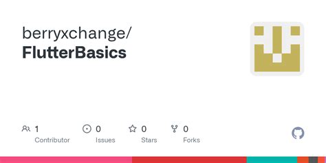 Github Berryxchange Flutterbasics