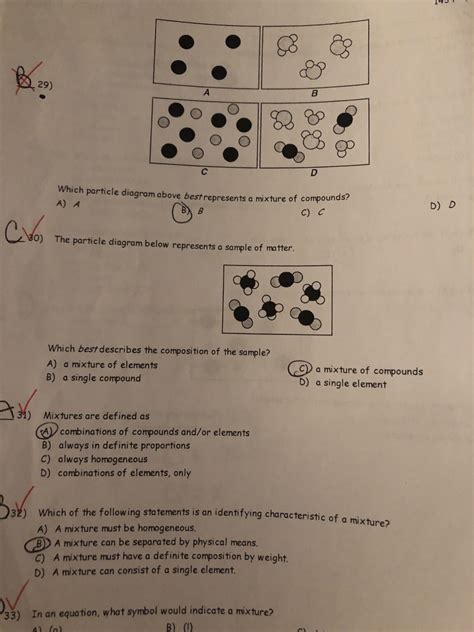 Only One Pure Substance Is Represented By This Particle Diagram