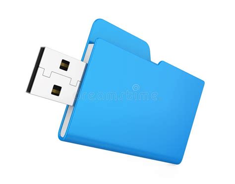 Usb Folder Drive Isolated Stock Illustration Illustration Of Data