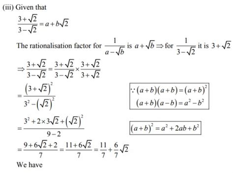 in each of the following determine rational numbers a and b i √3 1