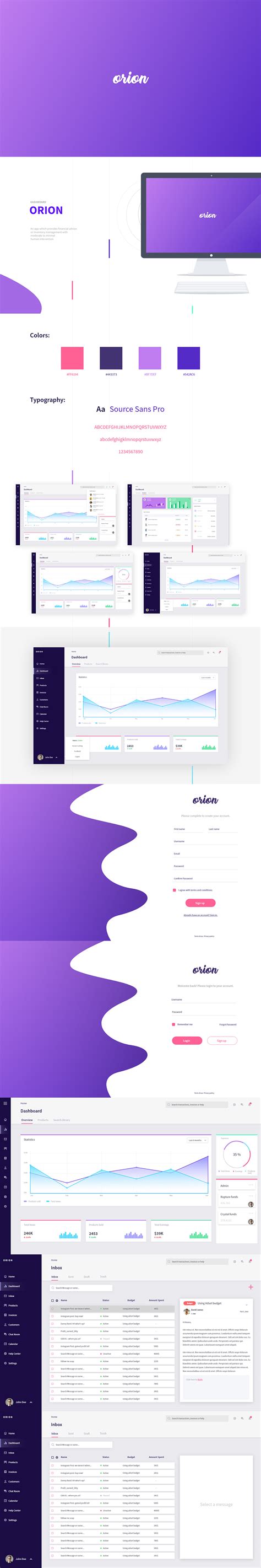 Orion Dashboard App On Behance