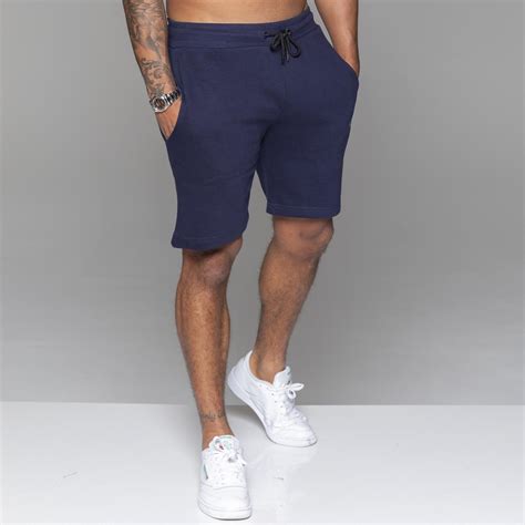 Mens Fleece Shorts Plain Elasticated Gym Sweat Fleece Casual Jogging