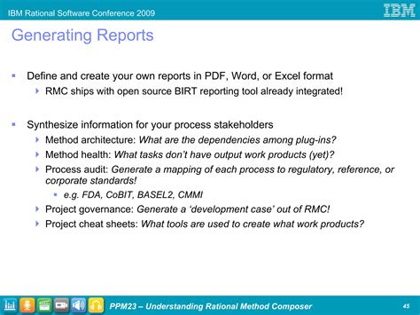 Rsc 2009 Understanding Ibm Rational Method Composer Ppt