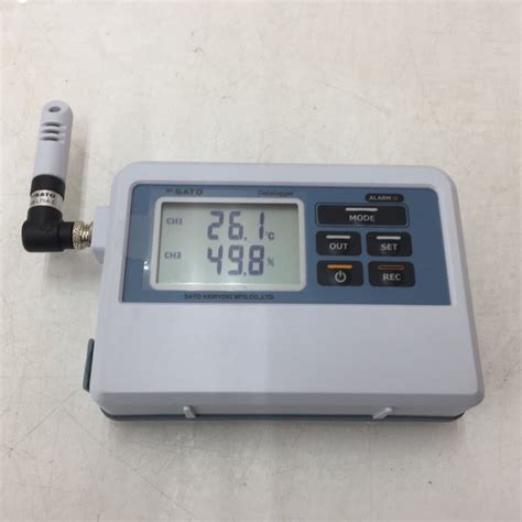 Sk Sato 佐藤計量器製作所 温湿度ローガー 記憶計 温湿度一体センサ付 Sk L754sk L754 1 美品 テイクハンズ