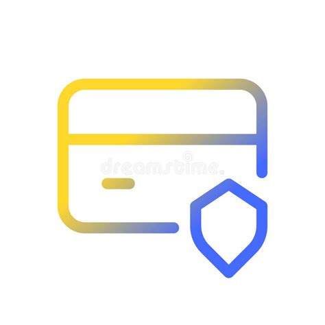 Payment Card Security Pixel Perfect Gradient Linear Ui Icon Stock Illustration Illustration Of