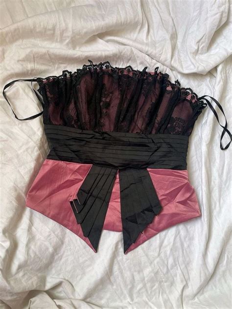Tops And Tunics Pink Lace Corset Tube Top Freeup