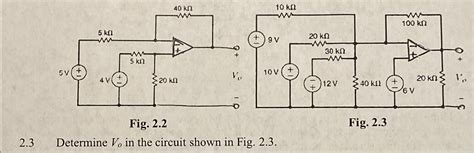 Solved Fig 2 2Fig 2 32 3 Determine Vo In The Circuit Chegg
