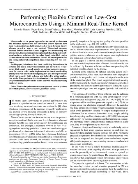 pdf performing flexible control on low cost microcontrollers using a