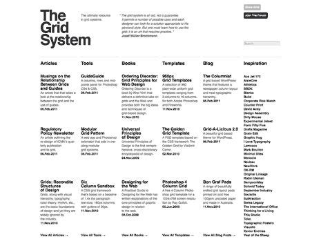 Examples Of Different Grid Types On The Web Vanseo Design Grid System Grid Design Layout