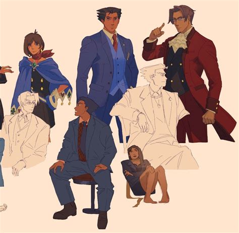 Ace Attorney Phoenix Wright Drawing Expressions Capcom Serotonin Gees Videogames Art