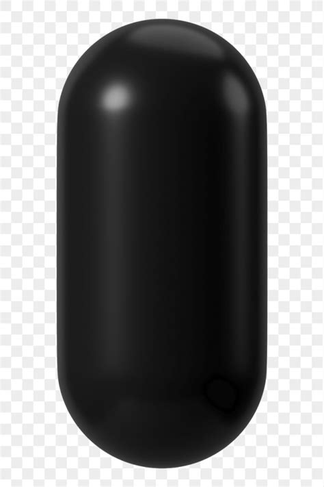 Free 3d Black Capsule Png Geometric Free Png Rawpixel Nohatcc