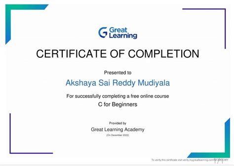 Akshaya Sai Reddy Mudiyala On Linkedin Cprogramming Certification Softwaredevelopment