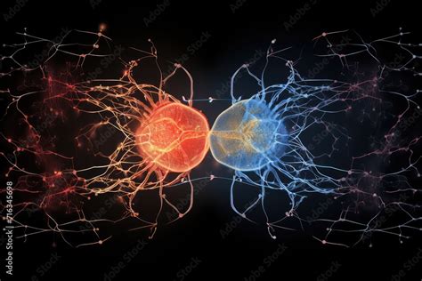 Human Skull Creative Colorful Brain Sides Left And Right Brain