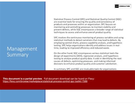 Statistical Process Control Spc Toolkit Ppt Slide Deck